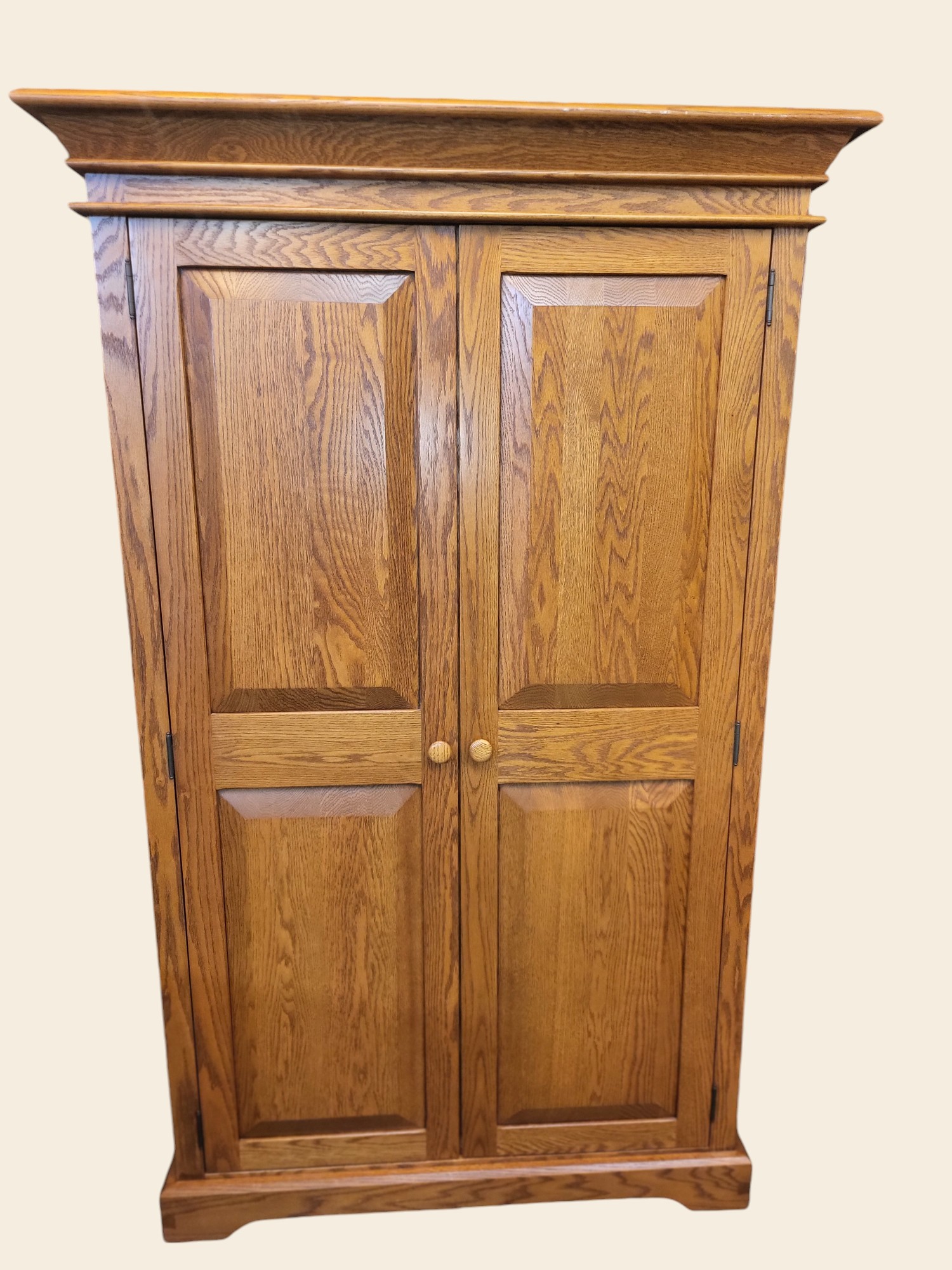 Amish Made Handcrafted Solid Oak Wardrobe - Long Valley Traders