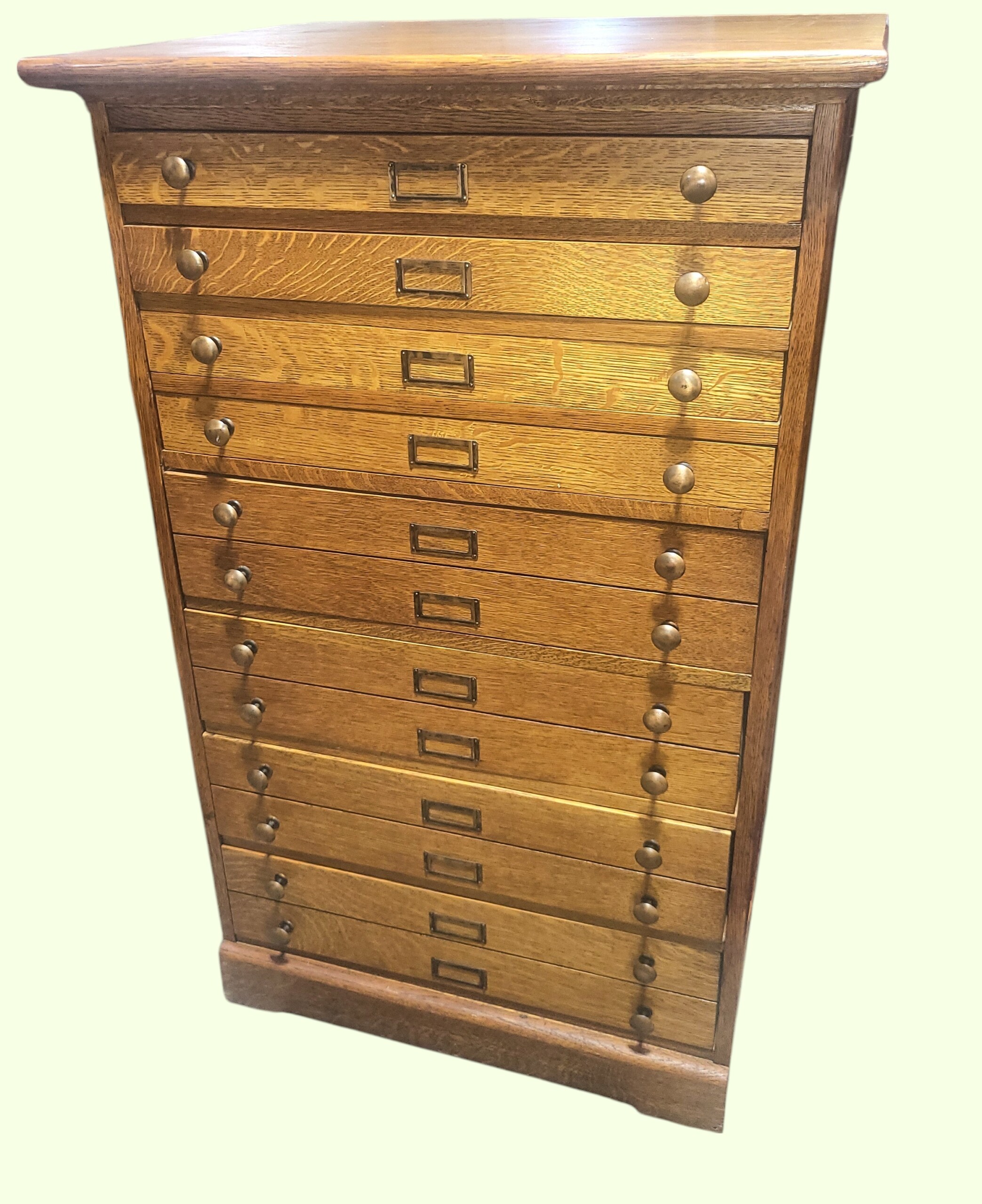 Antique Quartersawn Tiger Oak Industrial 8 Drawer Storage File Cabinet ...