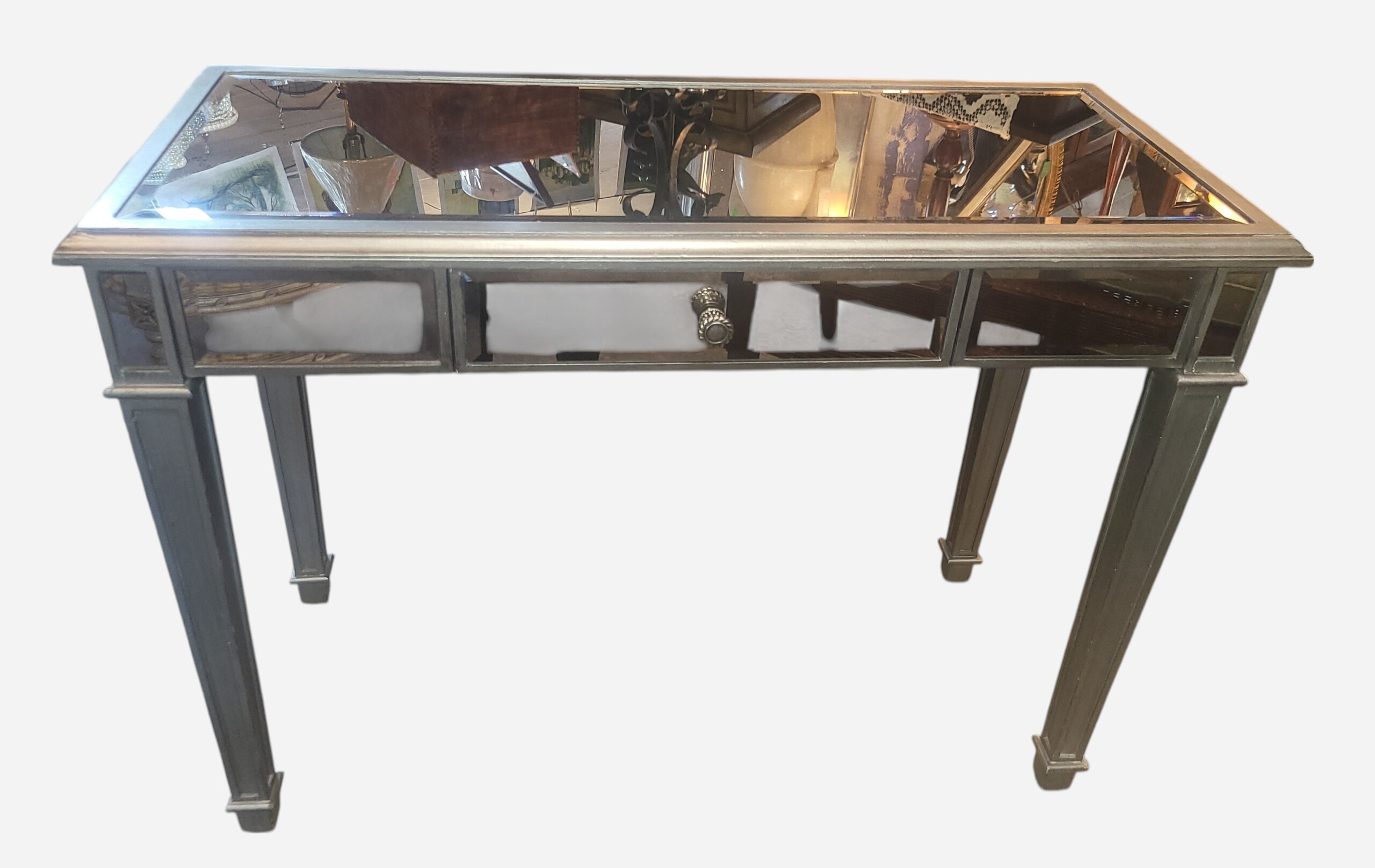 Small Pier 1 Mirrored Silver Dressing Table with Drawer - Long Valley ...