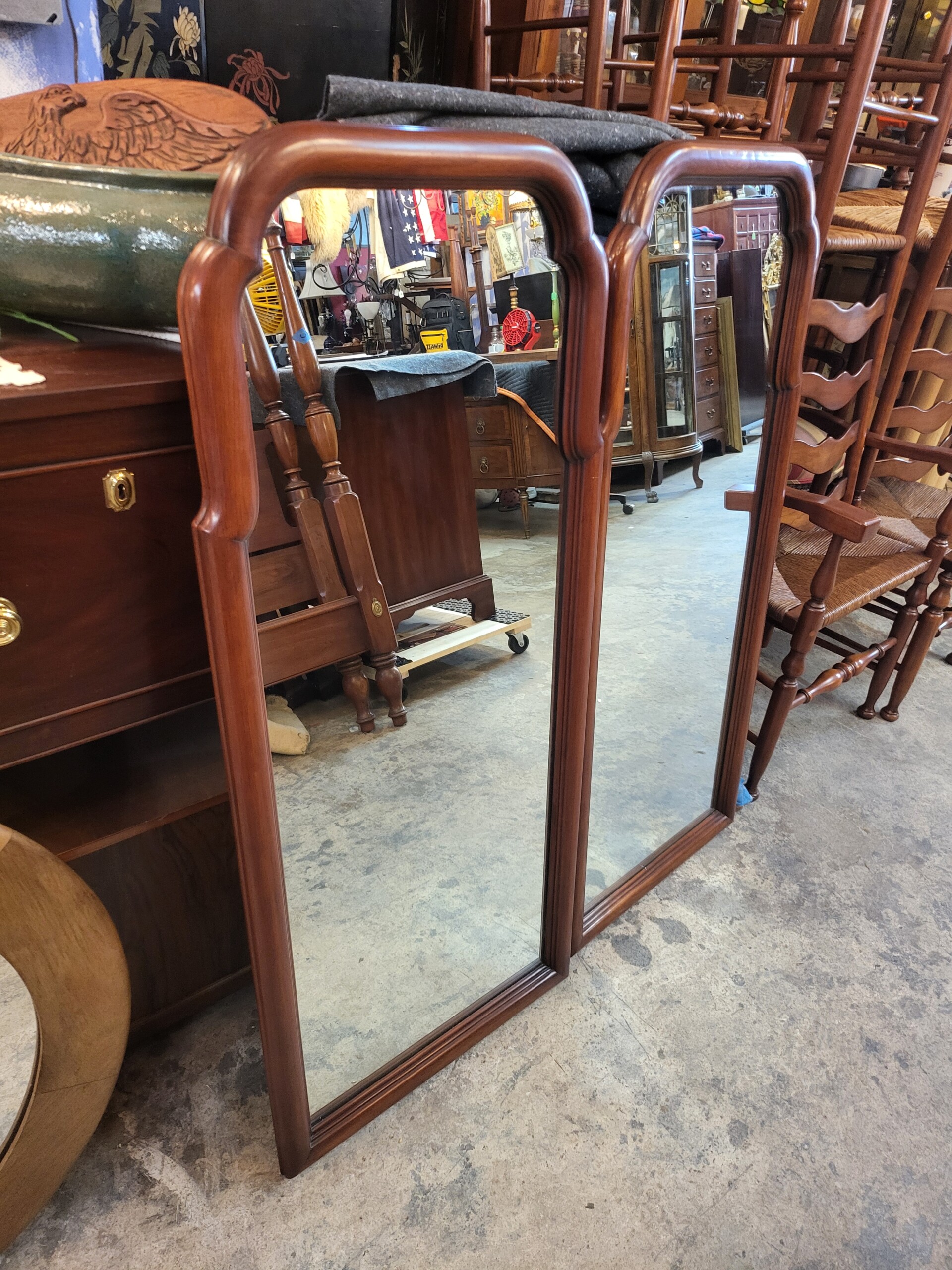 Henkel Harris Wall Hanging Tall Cherry Mirrors - Long Valley Traders
