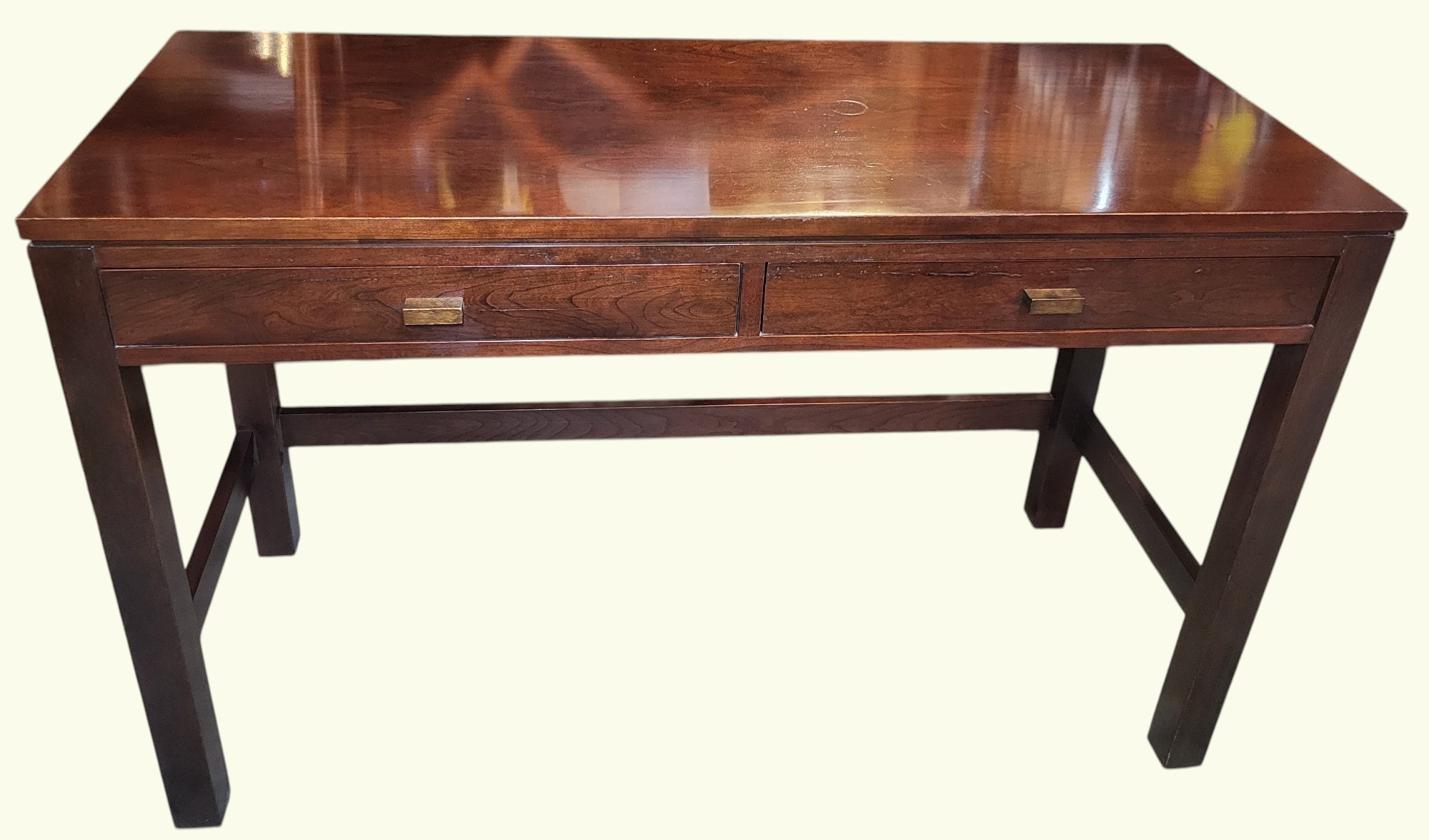 Stickley Furniture Solid Cherry Mission Style 2 Drawer Writing Desk ...