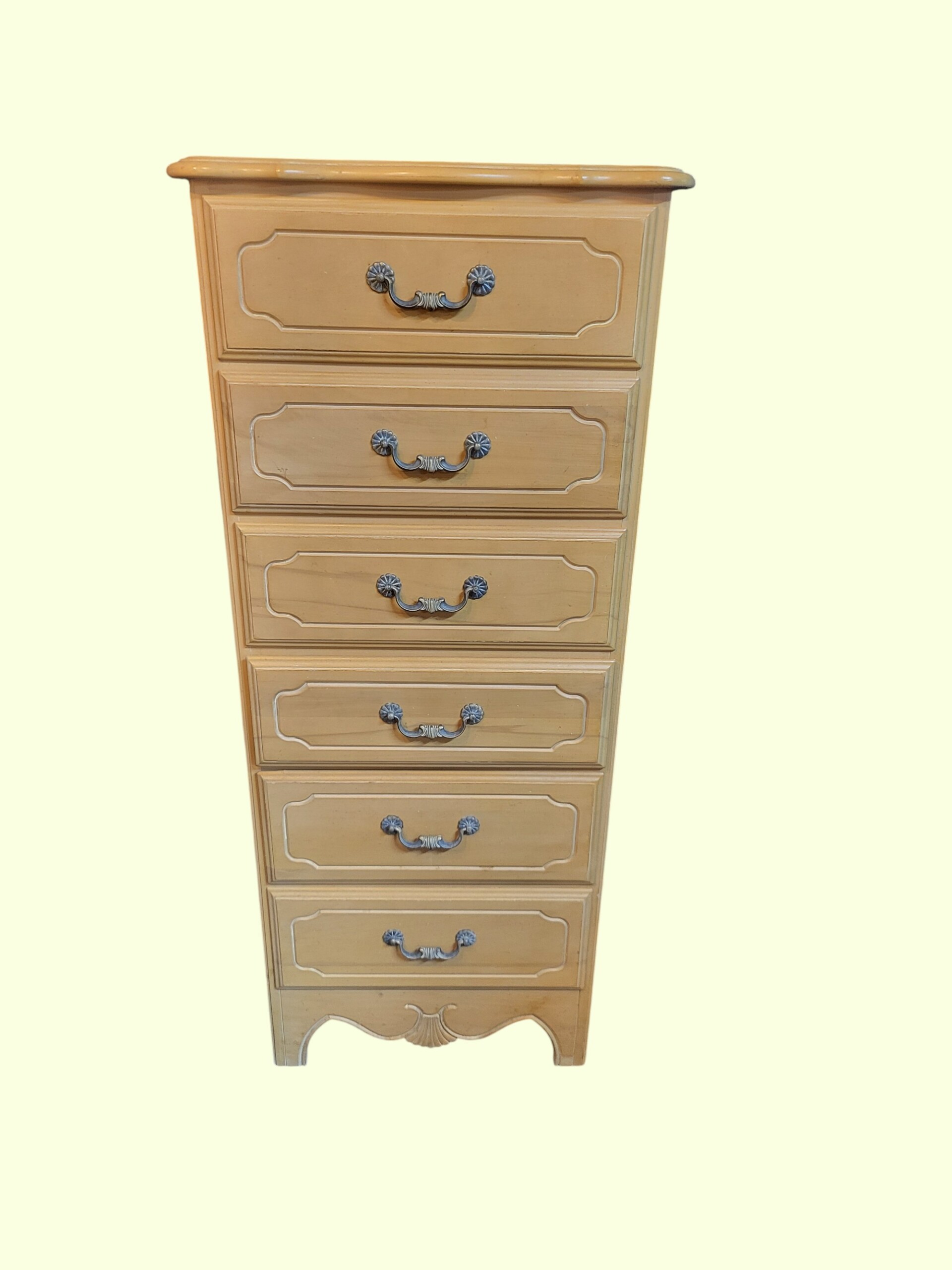 Ethan Allen 6 Drawer Blonde Solid Wood Lingerie Chest - Long Valley Traders