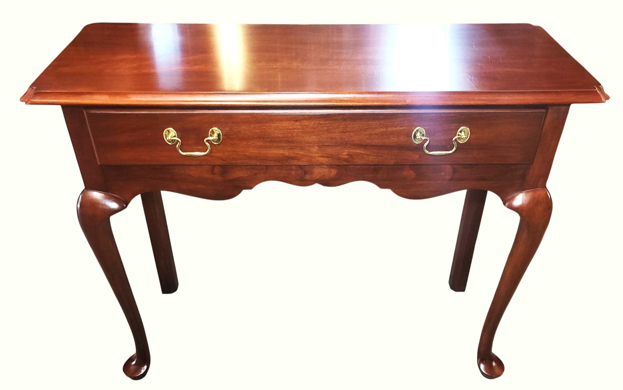 Henkel Harris Solid Black Cherry Single Drawer Hall Table - Long Valley ...