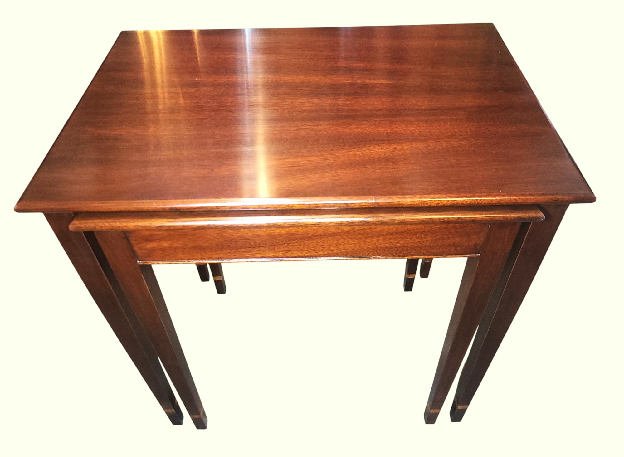 Henkel Harris Mahogany 2 Nesting Side Tables - Long Valley Traders