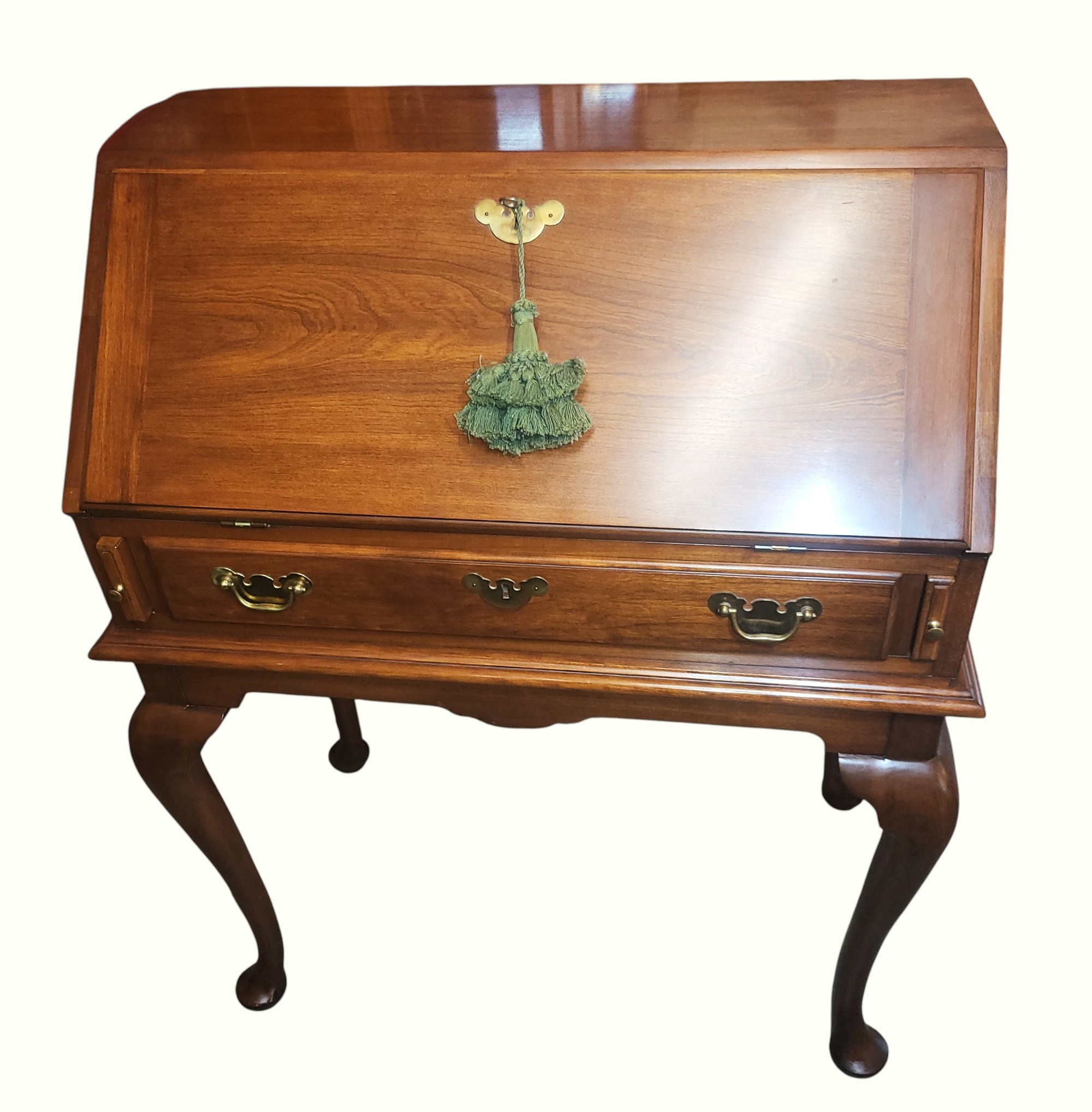 Henkel Harris Small Drop Front Mahogany 1 Drawer Secretary Desk - Long ...