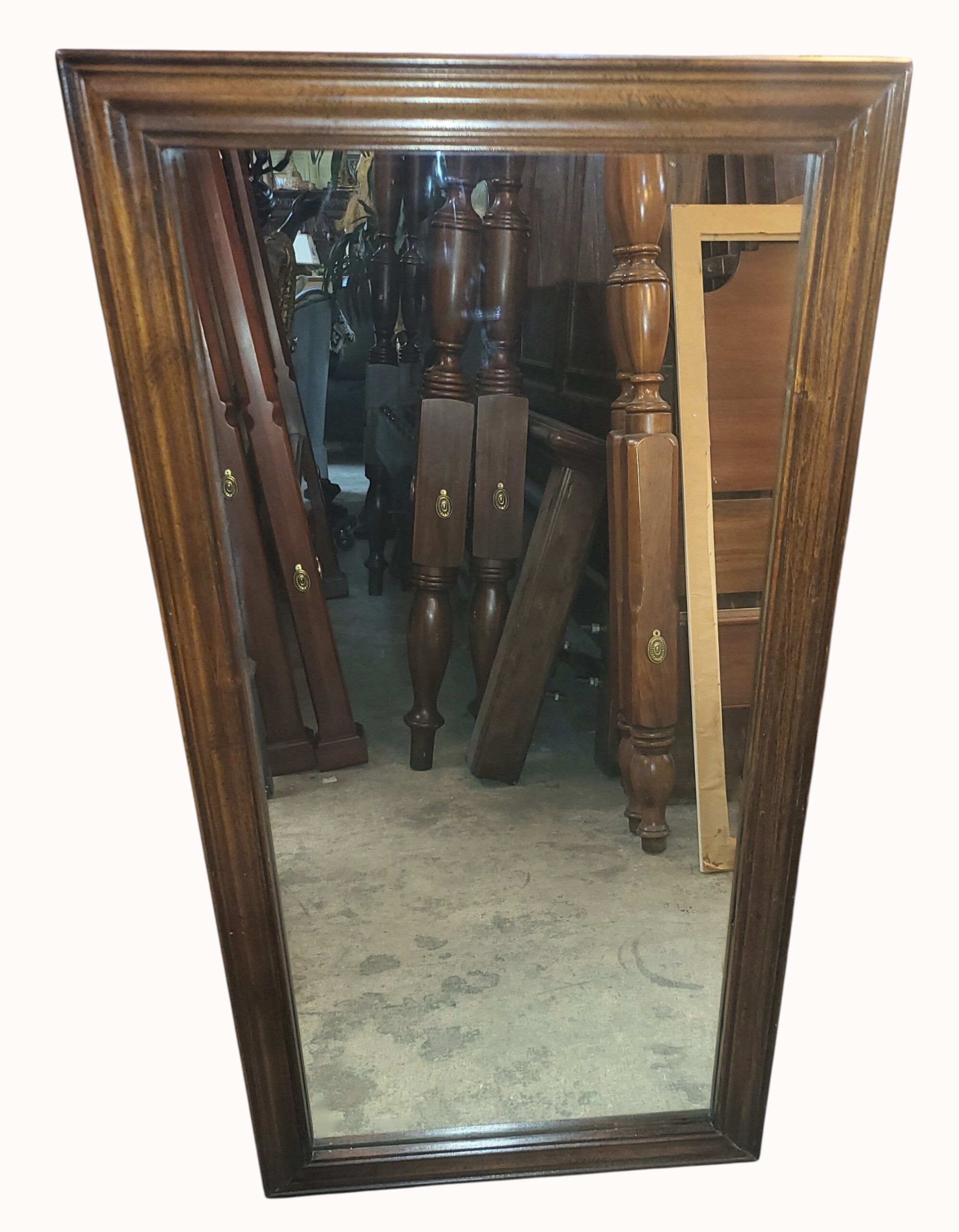Solid Heavy Mahogany Framed Rectangular Wall Mirror - 41" x 20.5 ...