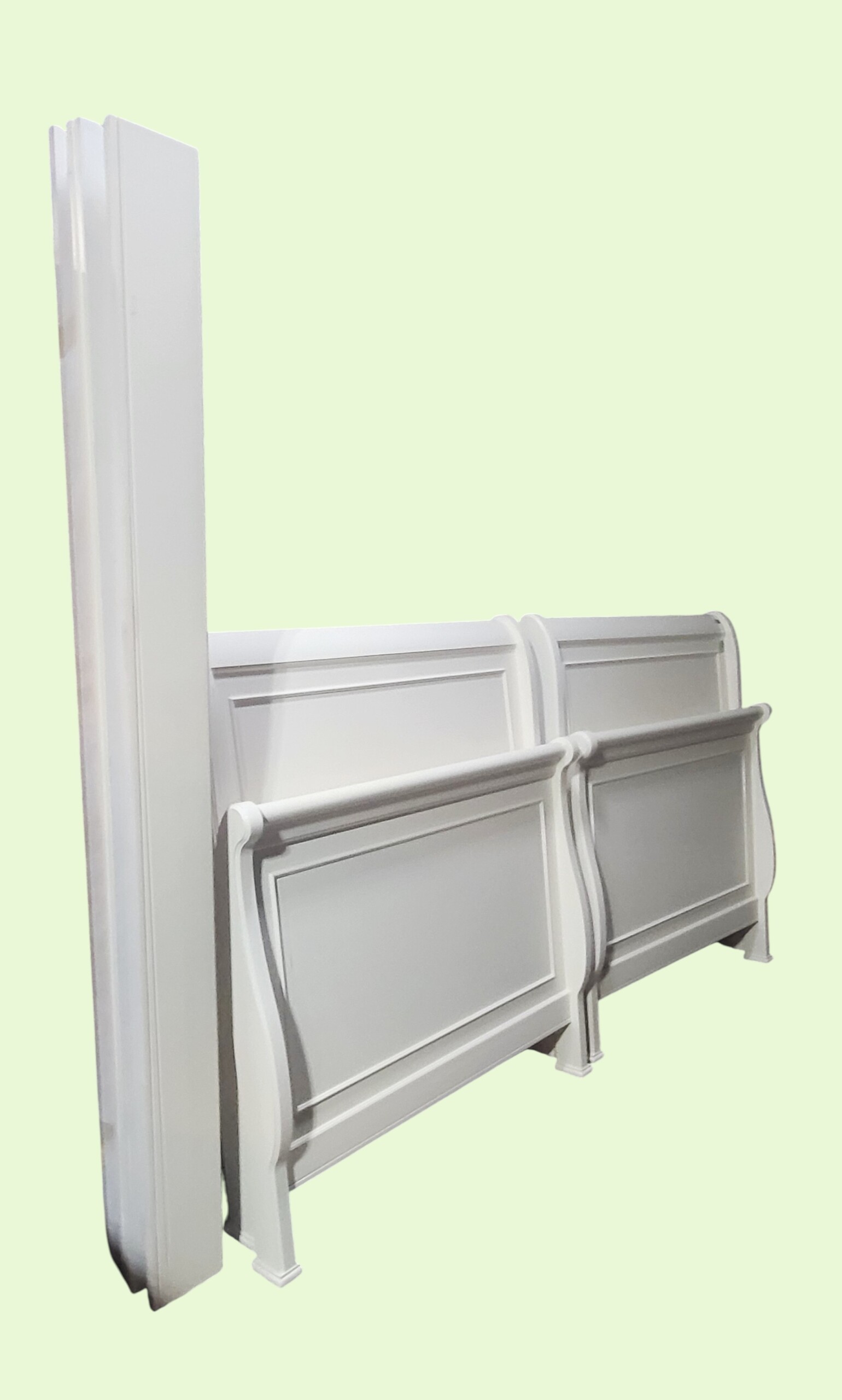 2 Haverty Furniture Twin Sleigh Beds - Cream / Off White - Long Valley ...
